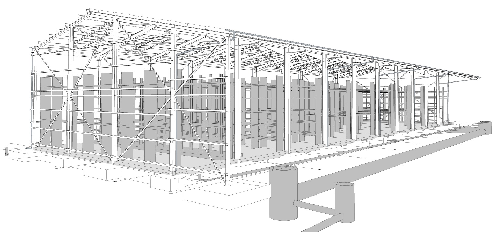 Neubau einer Lagerhalle für Baustoffe - Wöste Architekturbüro